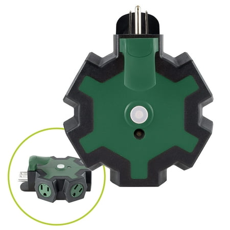 Philips Heavy Duty 5-Outlet Grounded Outdoor Tap with Power Indicator ...