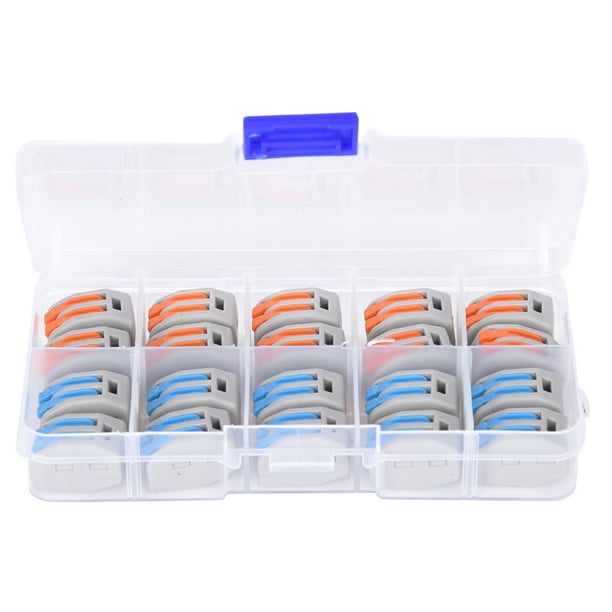 Spring Lever Terminal Block,2 Boxes Spring Lever Wire Connectors Wire ...