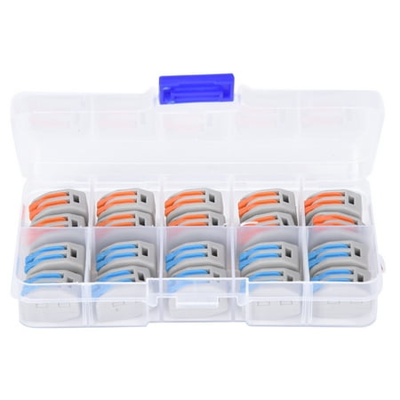 Spring Lever Terminal Block,2 Boxes Spring Lever Wire Connectors Wire ...