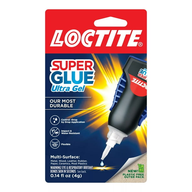 Loctite Super Glue Ultra Gel Control, Pack of 1, Clear 4 g Bottle ...
