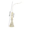 BESTYASH 6Pcs Wooden Beads Tassel Ornaments Yellow Cotton Thread ...