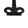 Renovators Supply Gate Hinges 18" Black Wrought Iron Fleur De Lis Style ...
