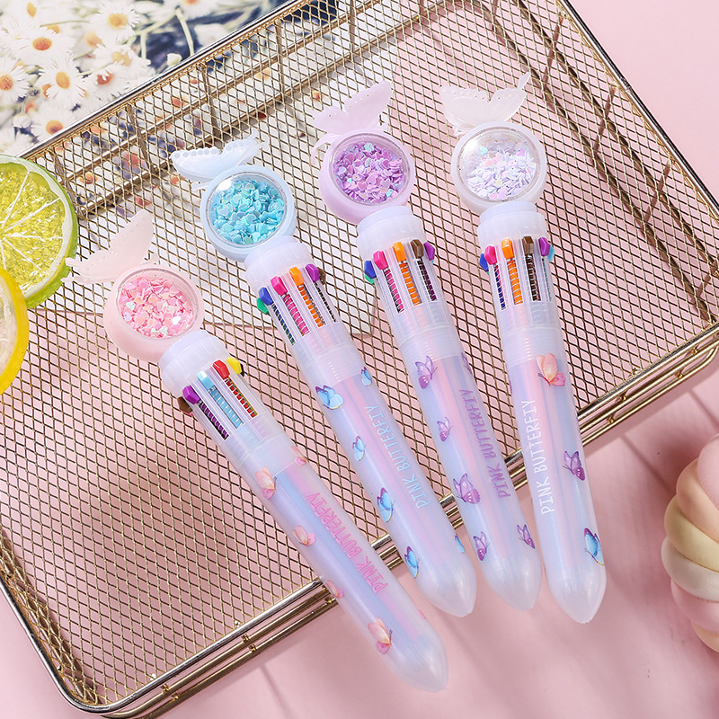 Buy 0.7mm 10-in-1 Multicolor Ballpoint Pen 10 Colors Cute Cartoon ...
