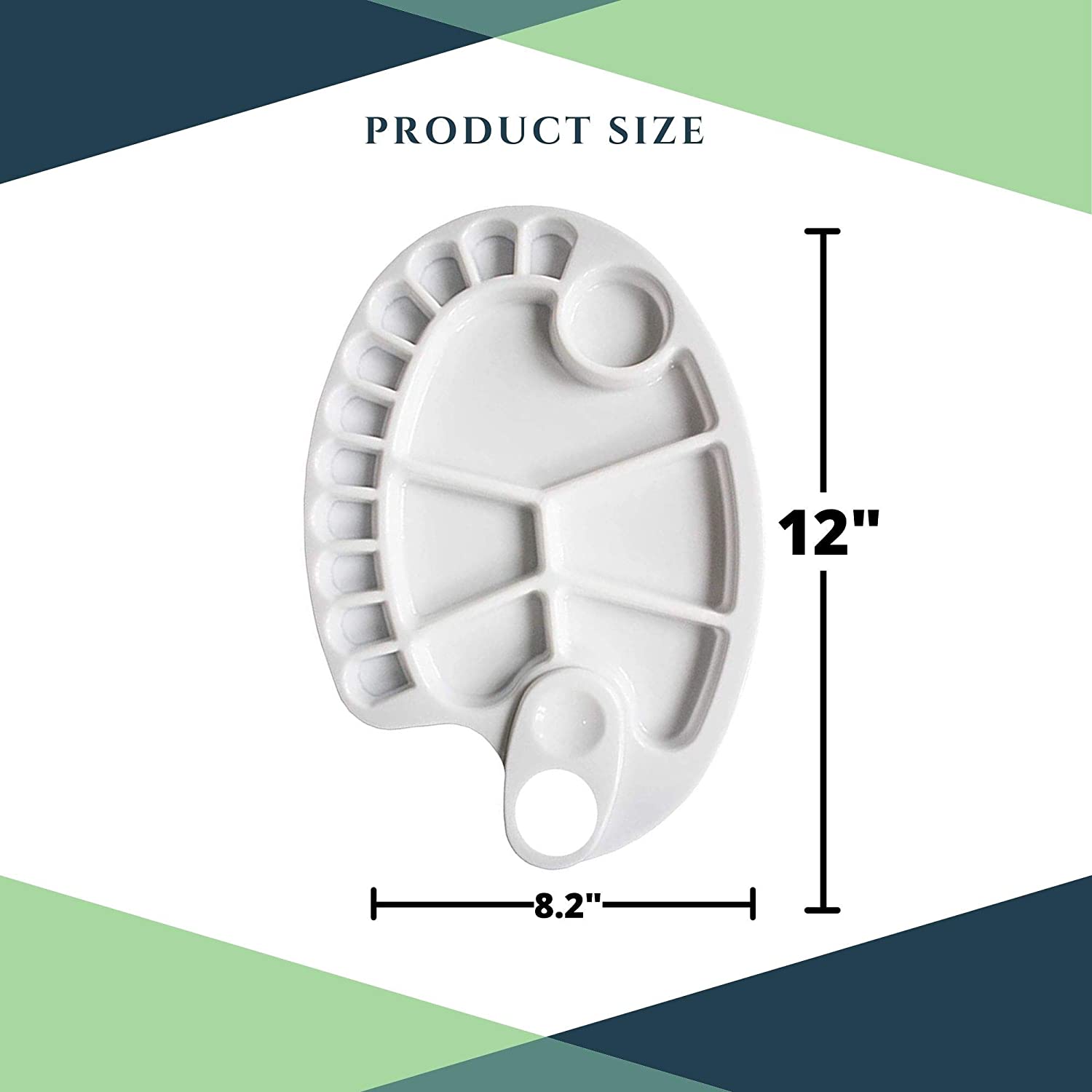 PERFORMORE 2 Pack of White Plastic Paint Tray Palette, Premium Artist ...