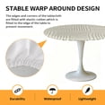 Green Arches Round Table Cover, Abstract Modern Minimalist Curves Line ...