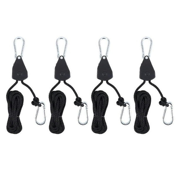 4Pcs Heavy Duty Adjustable Grow Light Ratchet Rope Hanger Yoyo for Grow ...