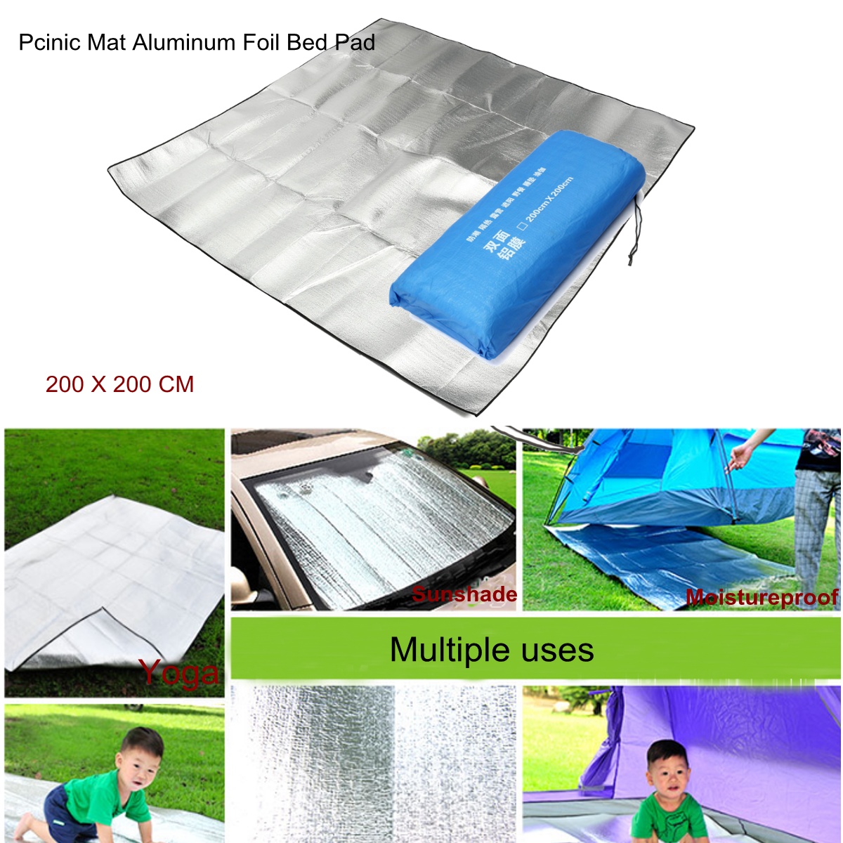 Folding Water Resistant Pe+aluminum Eva Outdoor Picnic Heat Insulation ...