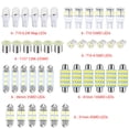 42pc LED Interior Light Kit 6000K Xenon White Bulbs for Car Dome Map ...