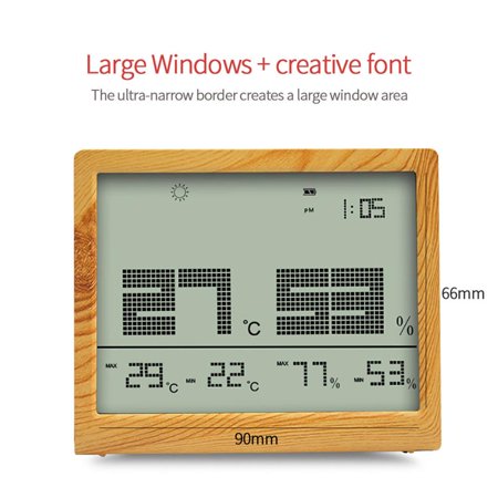 Indoor Thermometer Desktop Digital Thermometer Temperature and Humidity ...