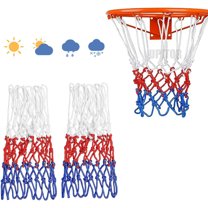HOZHANI 2Pcs Standard Size Basketball Nets, Heavy Duty 12 Loops Tri ...