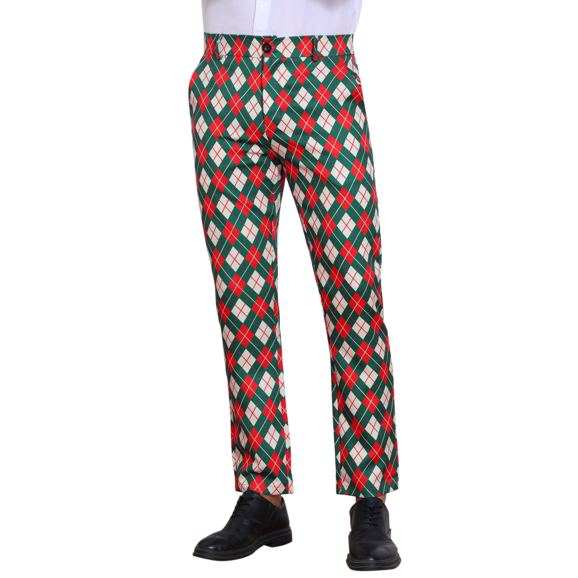 Click here for Inspire Chic Argyle Pattern Pants For Mens Flat Fr... prices