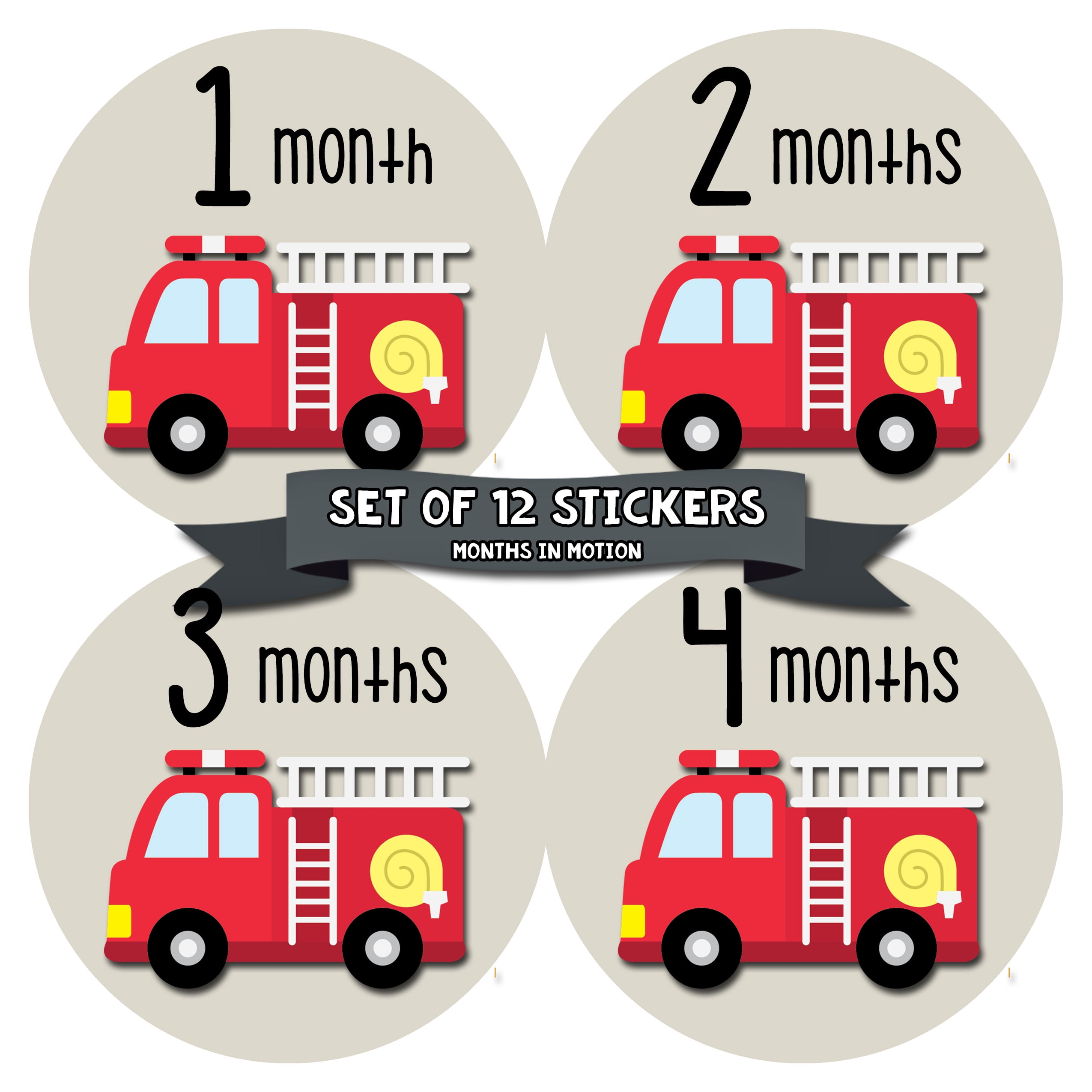 Buy Monthly Baby Stickers by Months In Motion | 12 Month Milestone ...
