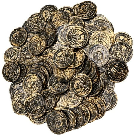 HTCM 100Pcs Pirate Coins Treasure Coins Vintage Coin Toy Jewelry ...