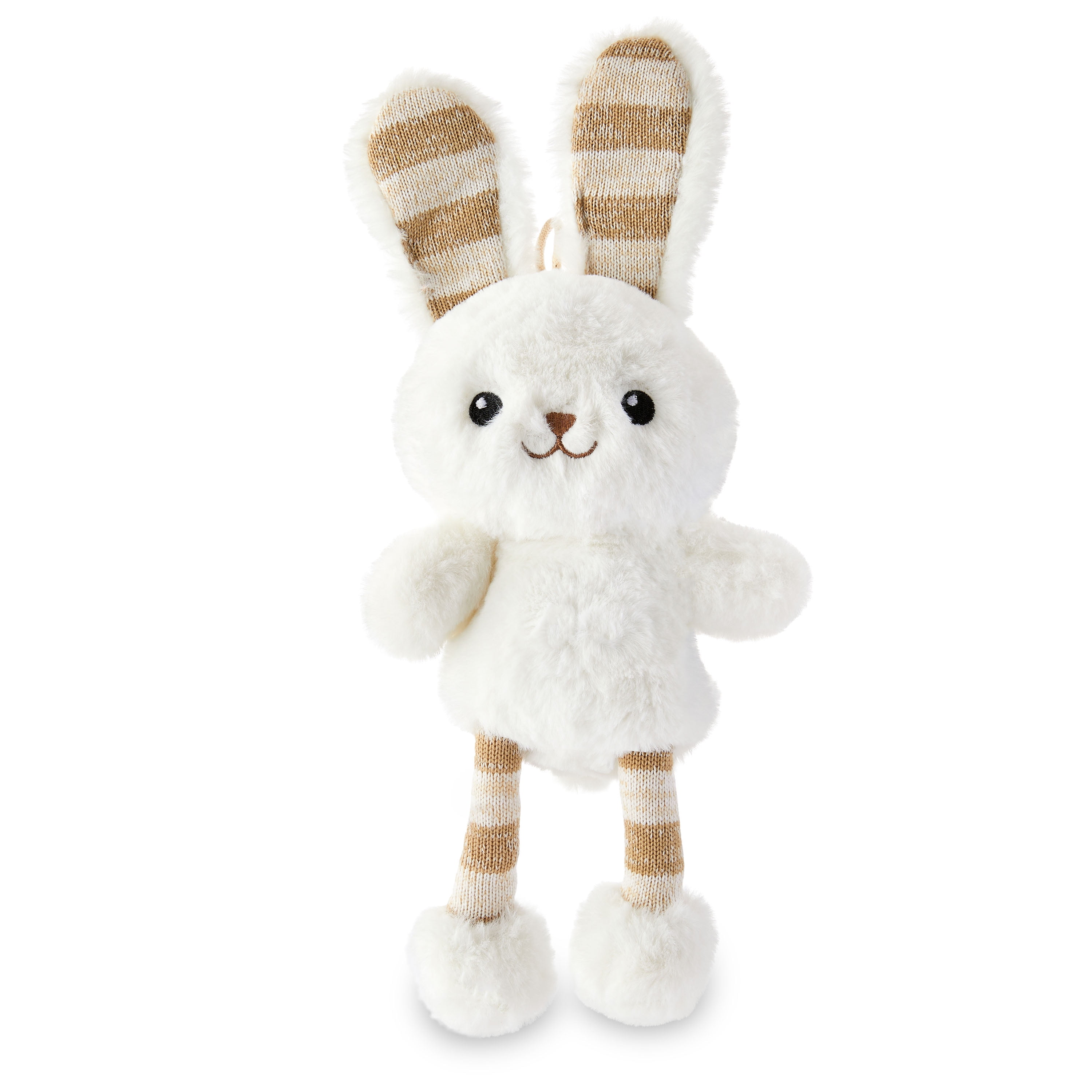Vibrant Life Spring 14 inch Squeaky Stuffed White Plush Bunny Dog Toy ...