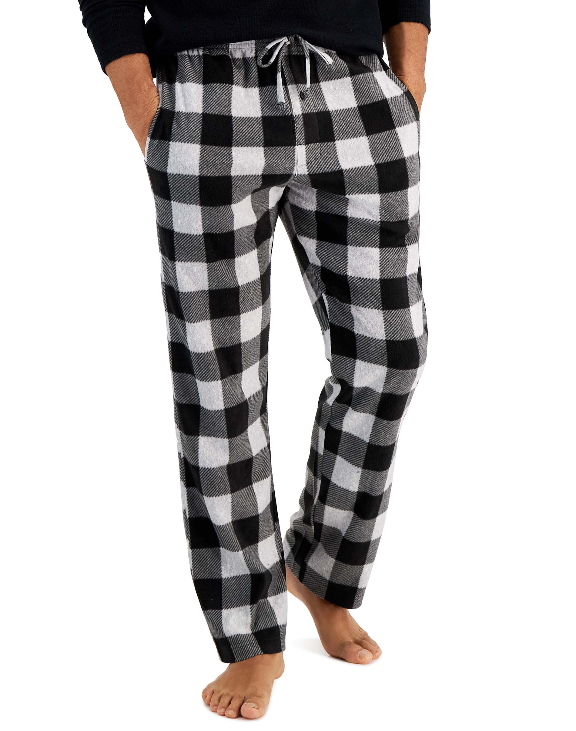 Hanes Mens Micro Fleece Pant, 4XL, Dark Grey Buffalo Plaid - Walmart.com