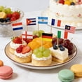 AOOOWER 100Pcs Colorful International Flag Paper Wood Toothpick Cupcake ...