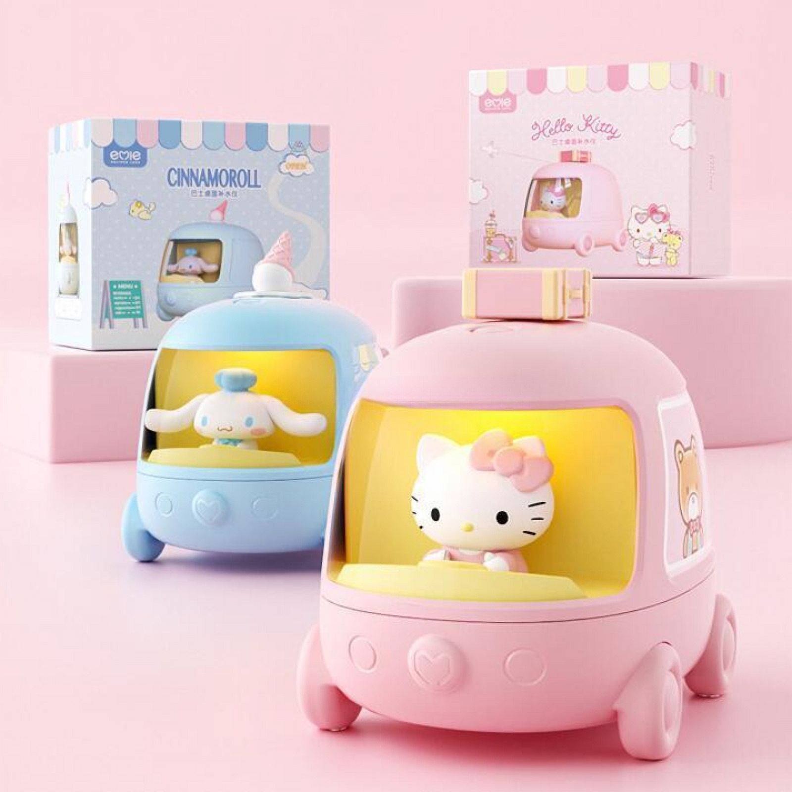 Sanrio Hello Kitty Kuromi Cinnamoroll Anime Bus Pair Spray Humidifier ...