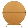 BalsaCircle 7.5 feet Gold Fitted Spandex Round Wedding Backdrop Stand ...
