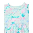 Stitch Toddler Girl Allover Print Dress with Short Sleeves, Sizes 12M ...