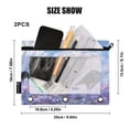 2 Pack Flip Folders with Clear PVC Window Binder Pouches 3-Ring Binder ...