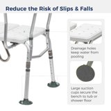 Drive Medical Splash Defense Transfer Bench with Curtain Guard ...