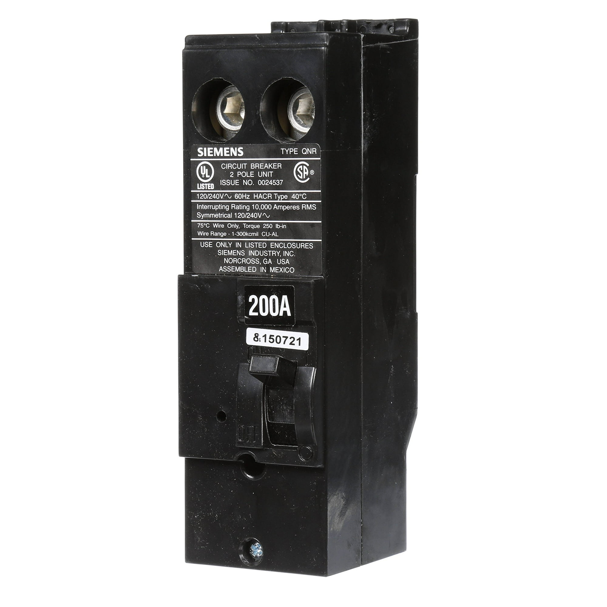 Click here for Siemens Qn2200r 200-Amp 2 Pole 240-Volt Circuit Br... prices