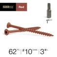 Deck Plus, Exterior Wood Screws Steel Red Deck Screws - 1lb Box (#10 x ...