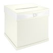 Koyal Wholesale Ivory Wedding Card Box with Slot, White Satin Ribbon ...