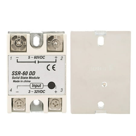 Qiilu SSR-60DD, 60A Solid State Relay,DC-DC Solid State Relay SSR-60DD ...