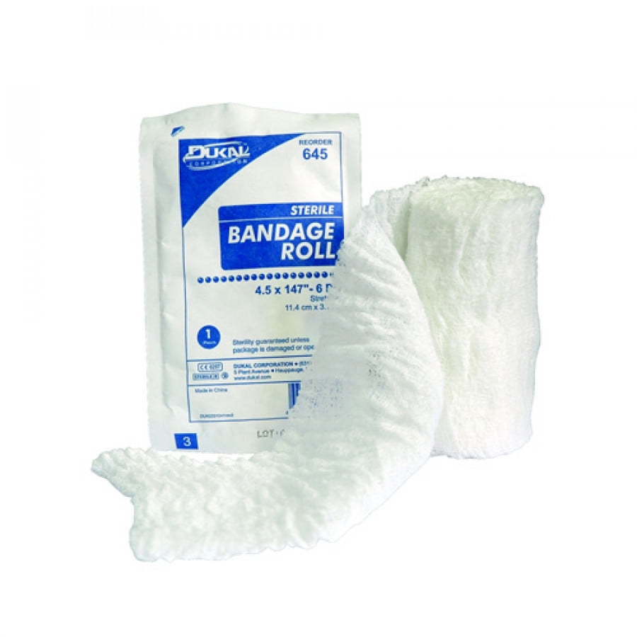 Dukal Fluff Bandage Roll Cotton 6-Ply 4-1/2 Inch X 4-1/10 Yard Roll ...