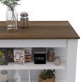 Newboti Furniture Kitchen Island, kitchen table 35" H, Four Legs, Three ...
