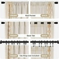 2-Panel Gold Embroidered Curtains, 96 Inches Long, Victoria Decorative ...