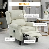 HOMCOM Massage Recliner Sofa with Heat Function, Remote Control, White ...