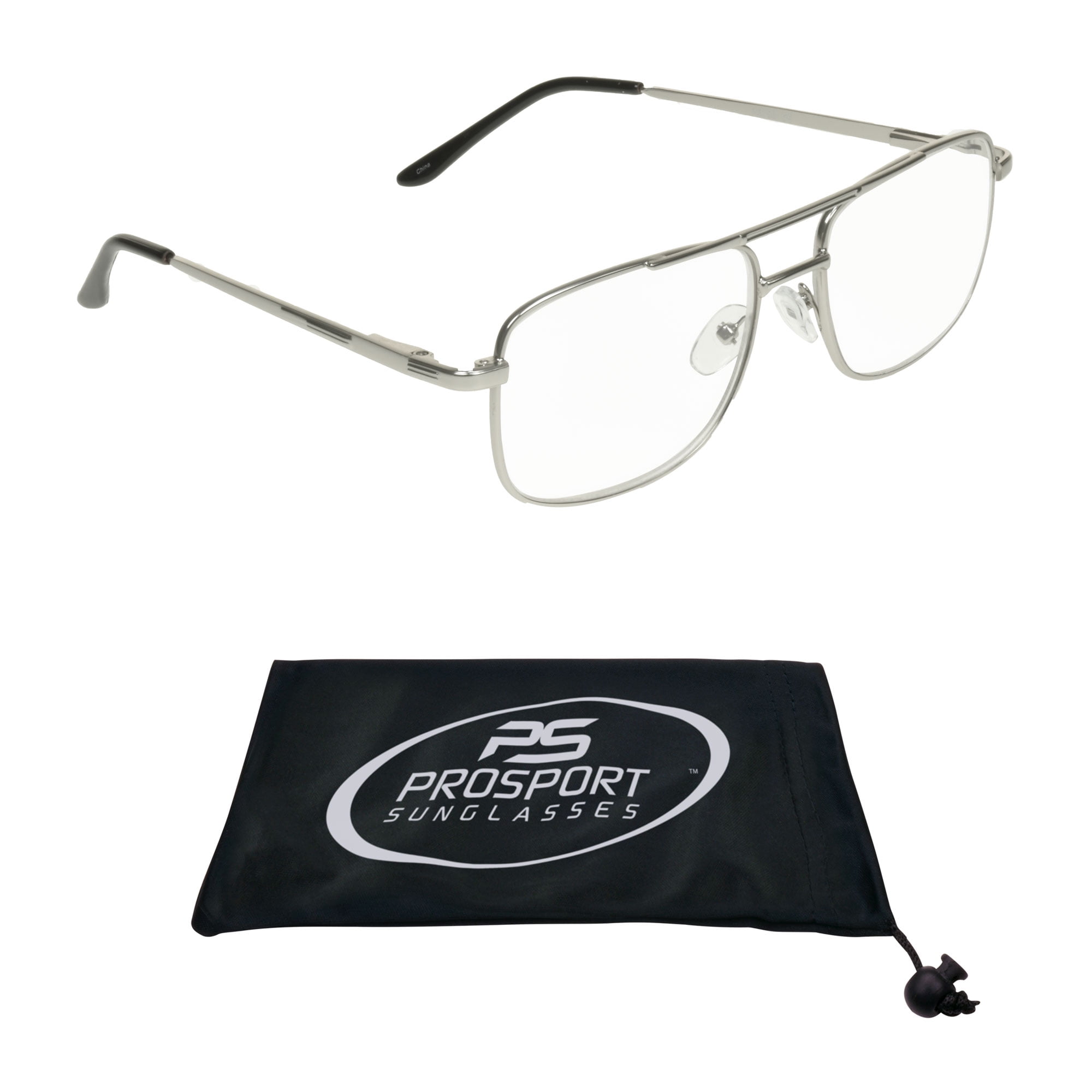 proSPORT Progressive Multifocal Aviator Reading Trifocal Glasses Silver ...