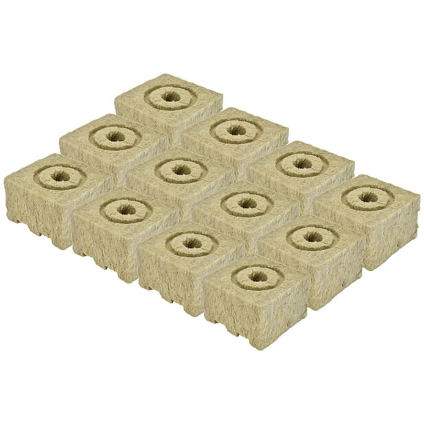 Rockwool Starter Plugs, 12pcs Fast Water Absorption Grow Block ...