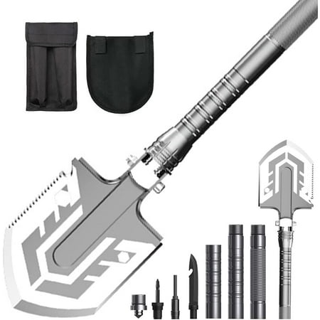 180° Folding Camping Shovels, 23 in 1 Multitool Outdoor Survival High ...