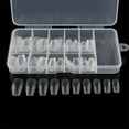 Weyolog Nail Kit, Shape Cover Coffin Full False 100pcs Long Nails Tip