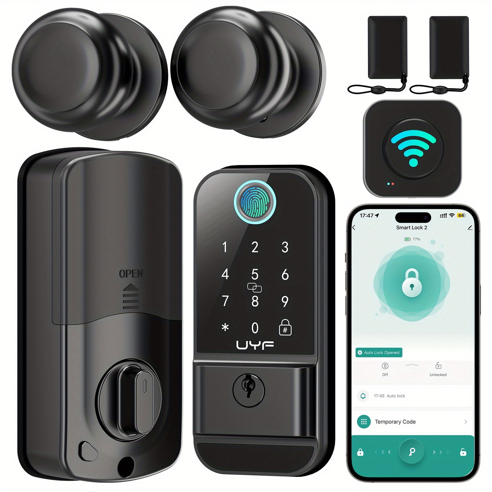 Click here for Unbranded Aluminum Alloy Wifi Smart Door Lock Set:... prices