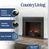 Country Living 23 inch Electric Log Set | 1,000 Sq Ft Heater - Faux ...