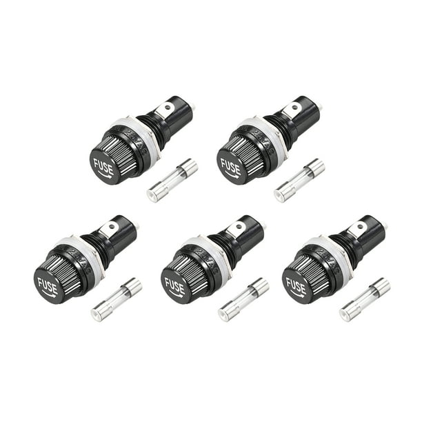 Screw Cap Panel Mounted Fuse Holder AC 125V/15A 250V/10A with 5mm x ...