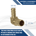 10 Pcs XFITTING Pex 1/2 Inch X 3/8 Pex Reducing Elbow Brass Crimp Fitting, 25-5-4=10X - Walmart.com
