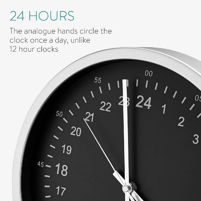 24 Hour Analog Clock Face