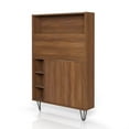 Nexera Slim Secretary Bookcase Desk with Storage, Walnut - Walmart.com
