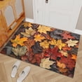 Autumn Maple Leaf Area Rugs, Plant Pattern Carpet, Washable Non Slip ...