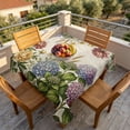 Farmhouse Flower Leaves Hydrangea Floral Table Cloth 54x54in ...