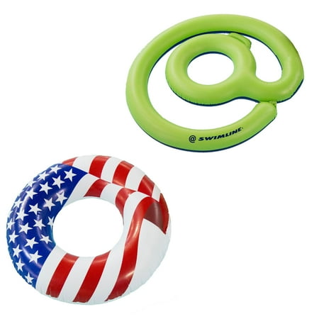 Swimline Inflatable Pool Social @ Sign Atmark Symbol + American Flag ...