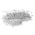 L-Shape Luxury Sectional Oversized Sofa,Mnimalist Design,Comfy Sleeper ...