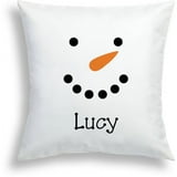 Personalized Snowman Face Pillow - 14 x 14 inches - Walmart.com