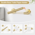 Brushed Gold Towel Holder Set - Stainless Steel Wall Mounted Bathroom ...