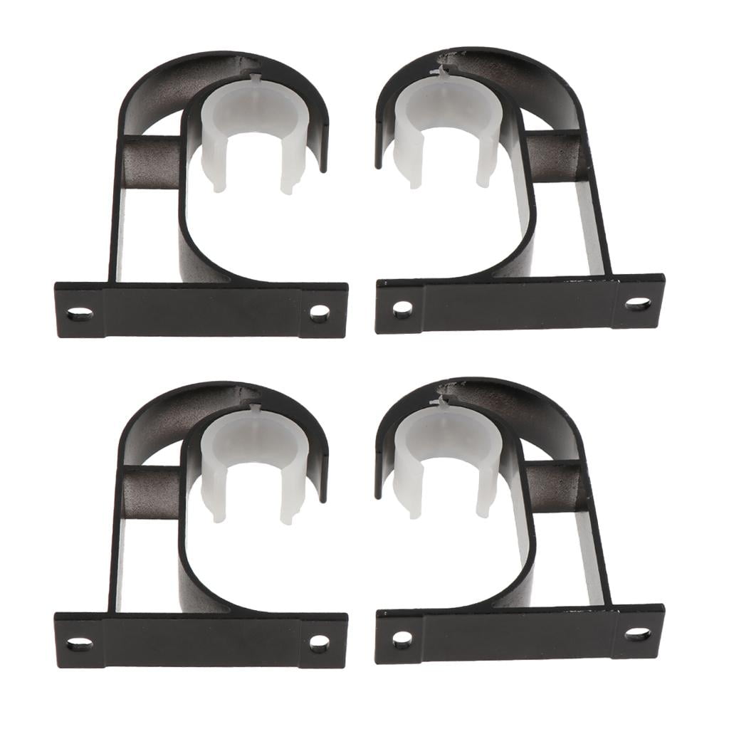 Set of 4, Metal Curtain Brackets Drapery Pole Holder Hardware Heavy ...